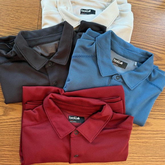 Bolle’ | Shirts | Bolle 4 Set Mens Polo Shirt Black Beige Blue Red ...